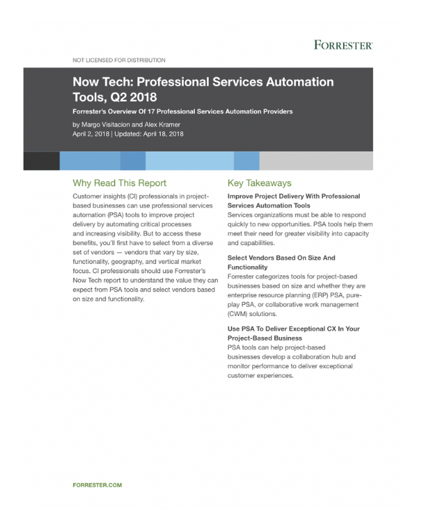 Professional Services Automation Tools